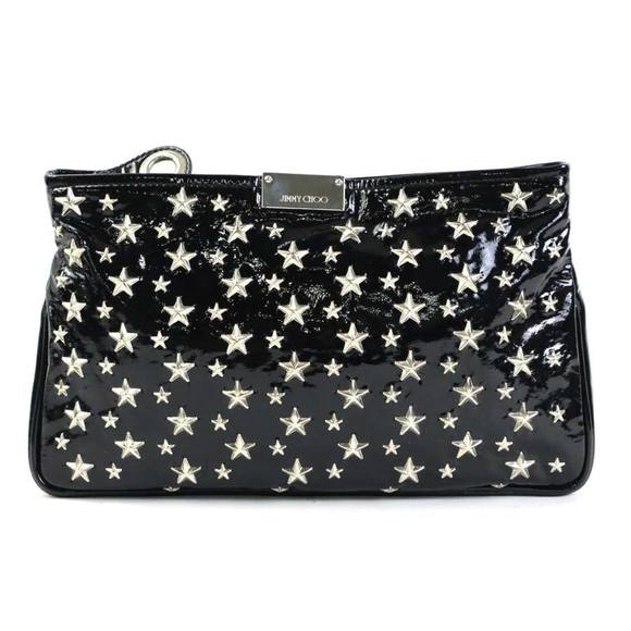 Jimmy Choo | Bags | Jimmy Choo Clutch Bag Star Studded Patent ...